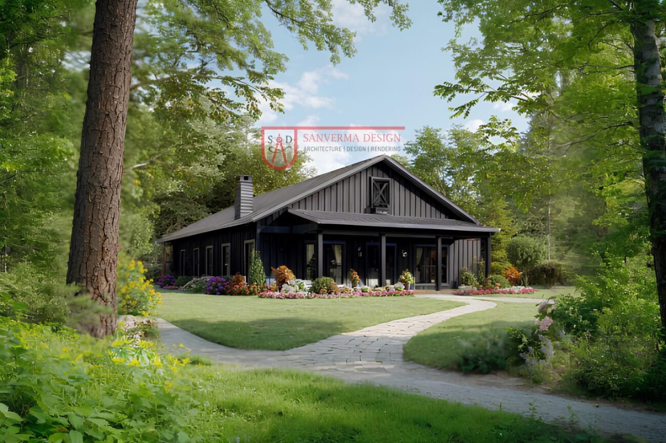 4 Bedroom Barndominium with Office House Plan 208SVD: Captivating Aesthetic